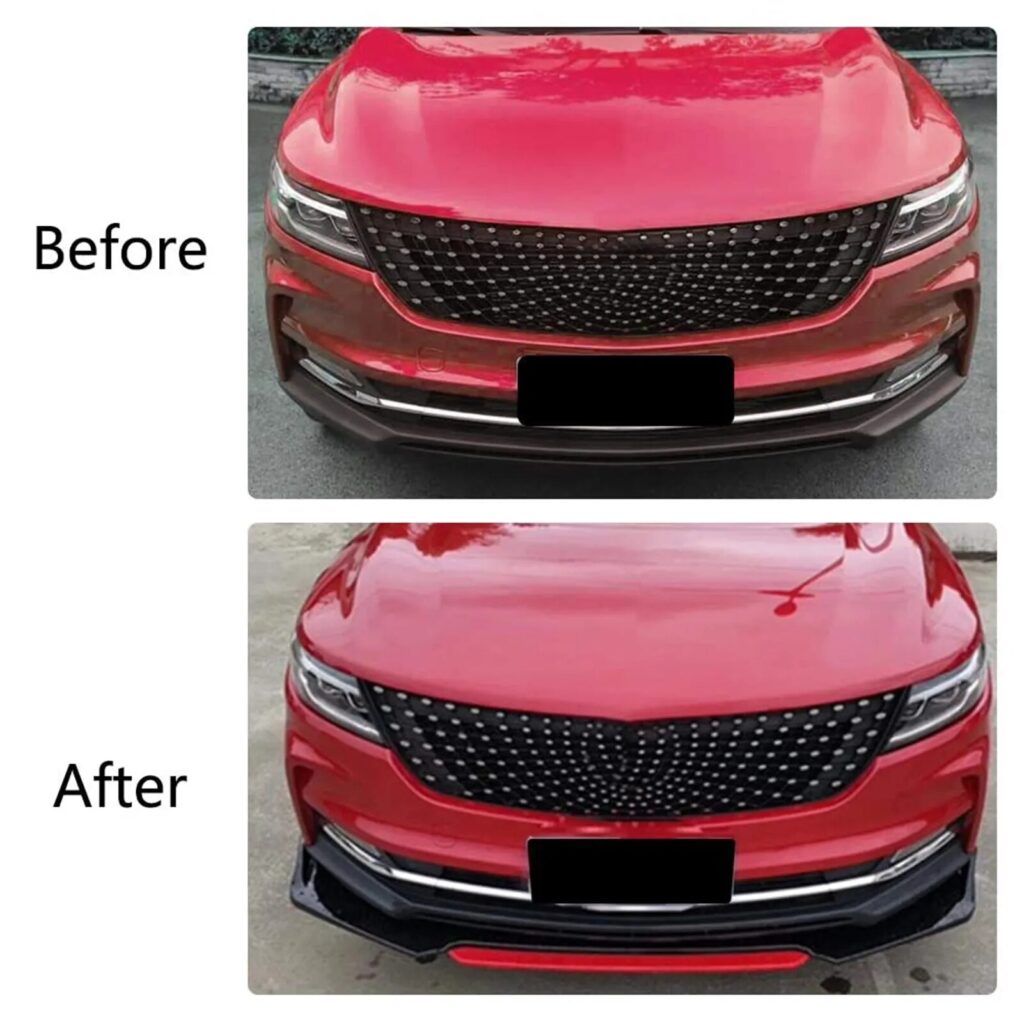 Universal Front Bumper Lip Spoiler Chin Body Kit Protection PP Auto Car ...
