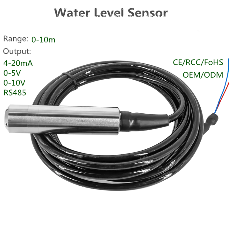 Water Level Sensor 4-20mA 0-10V RS485 0-10M Range Hydrostatic Level Sensor Fuel Sensor For Water ...
